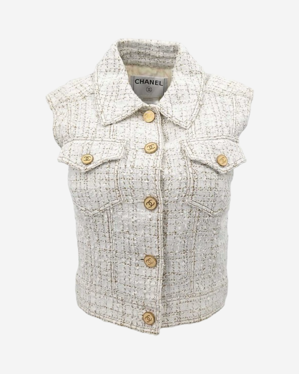Chaleco Chanel Tweed – Irene Buffa